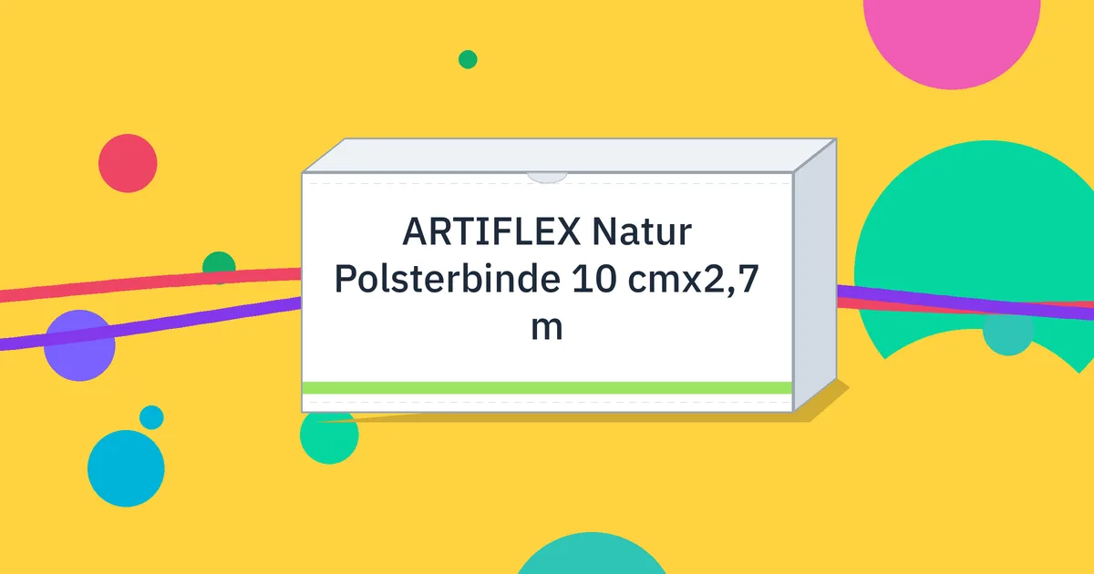 Symbolbild: Packung mit der Aufschrift ARTIFLEX Natur Polsterbinde 10 cmx2,7 m (PZN 00196345) – Verfügbarkeit und Bezug in Apotheken in Frankfurt am Main
