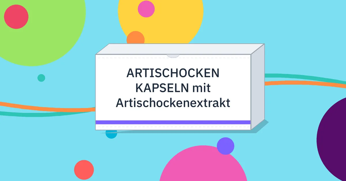 Symbolbild: Packung mit der Aufschrift ARTISCHOCKEN KAPSELN mit Artischockenextrakt (PZN 09936163) – Verfügbarkeit und Bezug in Apotheken in Frankfurt am Main
