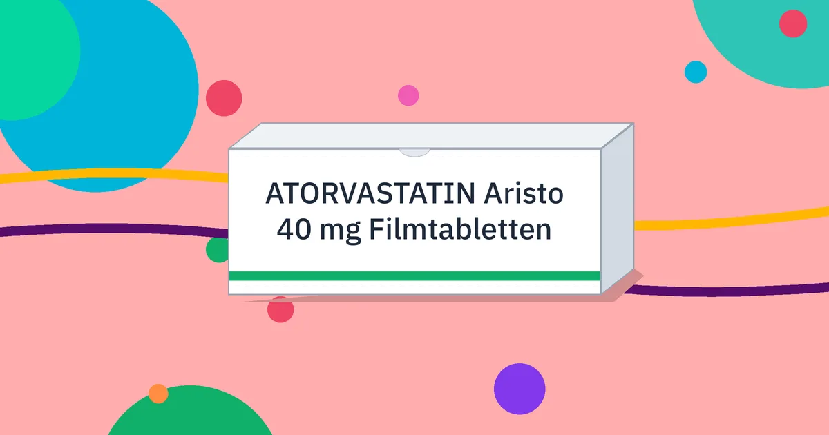 Symbolbild: Packung mit der Aufschrift ATORVASTATIN Aristo 40 mg Filmtabletten (PZN 09670038) – Verfügbarkeit und Bezug in Apotheken in Frankfurt am Main