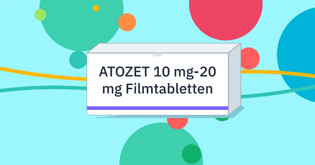 Symbolbild: Packung mit der Aufschrift ATOZET 10 mg-20 mg Filmtabletten (PZN 14270157) – Verfügbarkeit und Bezug in Apotheken in Frankfurt am Main