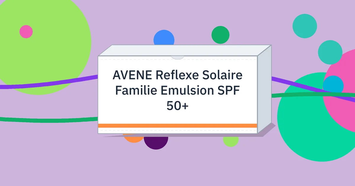 Symbolbild: Packung mit der Aufschrift AVENE Reflexe Solaire Familie Emulsion SPF 50+ (PZN 17896791) – Verfügbarkeit und Bezug in Apotheken in Frankfurt am Main