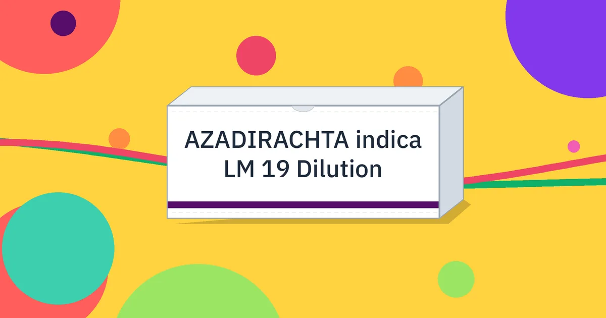 Symbolbild: Packung mit der Aufschrift AZADIRACHTA indica LM 19 Dilution (PZN 13375026) – Verfügbarkeit und Bezug in Apotheken in Frankfurt am Main