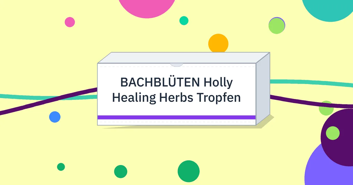 Symbolbild: Packung mit der Aufschrift BACHBLÜTEN Holly Healing Herbs Tropfen (PZN 07363450) – Verfügbarkeit und Bezug in Apotheken in Frankfurt am Main