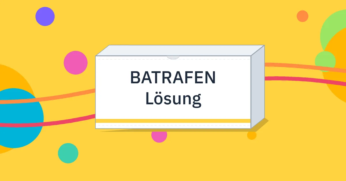 Symbolbild: Packung mit der Aufschrift BATRAFEN Lösung (PZN 03050783) – Verfügbarkeit und Bezug in Apotheken in Frankfurt am Main