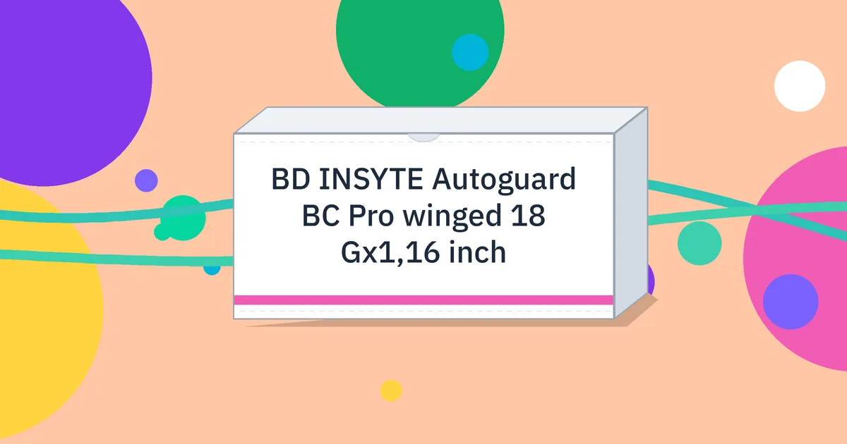 Symbolbild: Packung mit der Aufschrift BD INSYTE Autoguard BC Pro winged 18 Gx1,16 inch (PZN 17517960) – Verfügbarkeit und Bezug in Apotheken in Frankfurt am Main