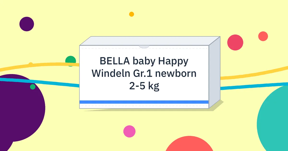 Symbolbild: Packung mit der Aufschrift BELLA baby Happy Windeln Gr.1 newborn 2-5 kg (PZN 18815754) – Verfügbarkeit und Bezug in Apotheken in Frankfurt am Main