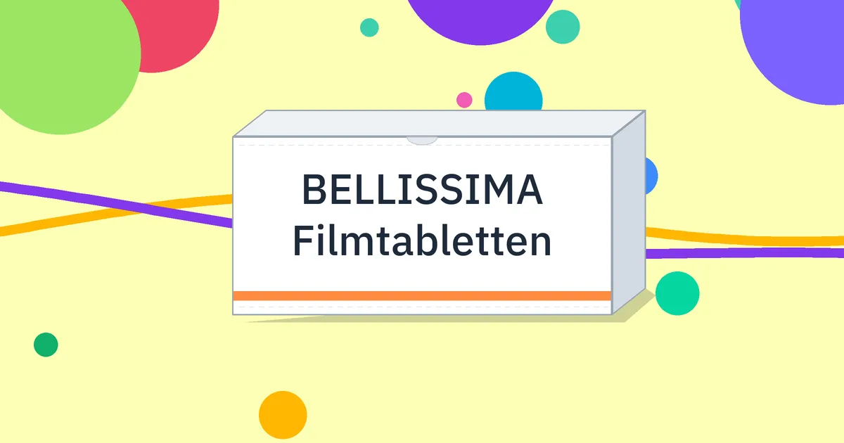 Symbolbild: Packung mit der Aufschrift BELLISSIMA Filmtabletten (PZN 01161343) – Verfügbarkeit und Bezug in Apotheken in Frankfurt am Main