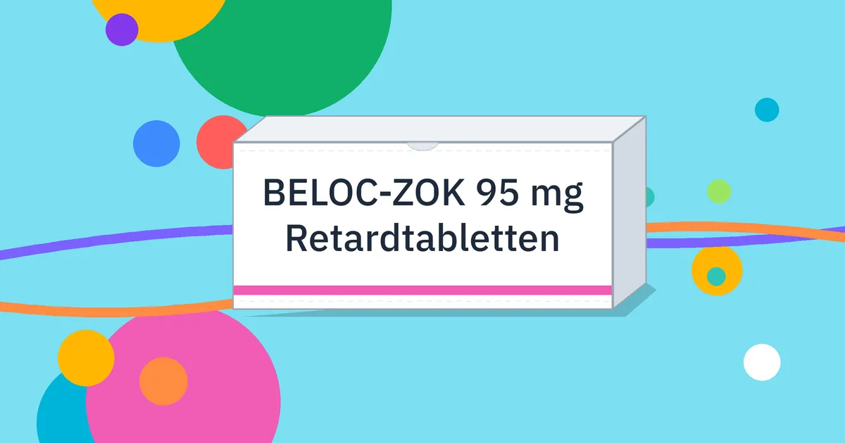 Symbolbild: Packung mit der Aufschrift BELOC-ZOK 95 mg Retardtabletten (PZN 03754679) – Verfügbarkeit und Bezug in Apotheken in Frankfurt am Main