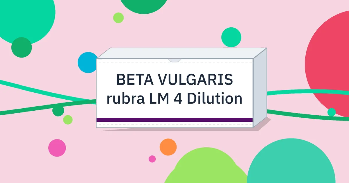 Symbolbild: Packung mit der Aufschrift BETA VULGARIS rubra LM 4 Dilution (PZN 13384806) – Verfügbarkeit und Bezug in Apotheken in Frankfurt am Main