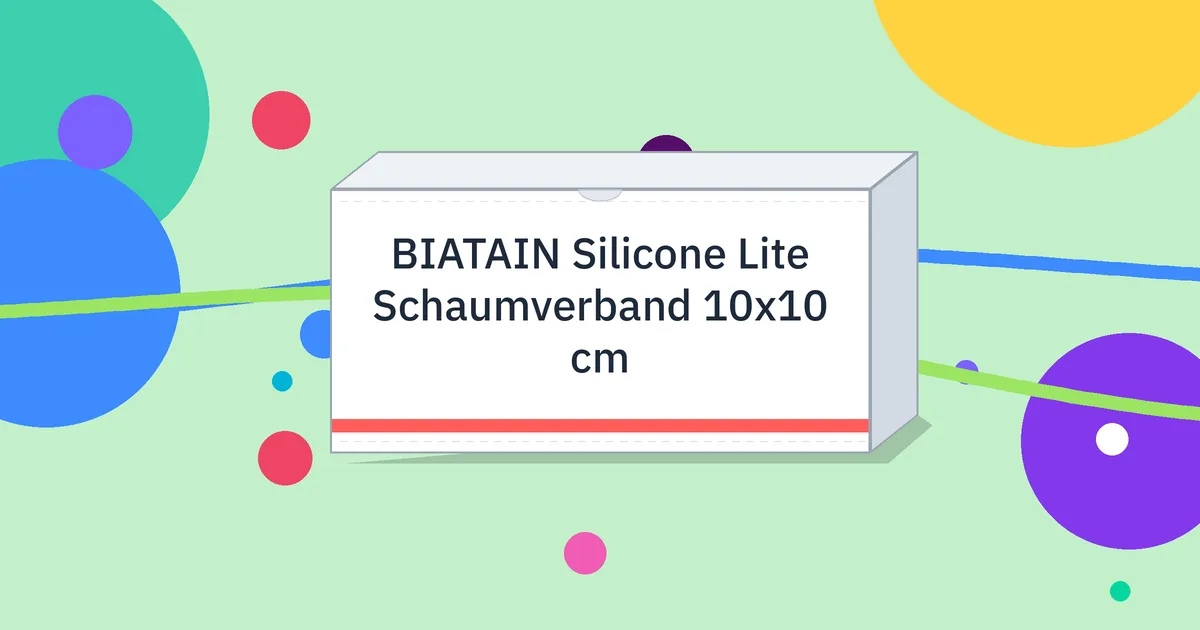 Symbolbild: Packung mit der Aufschrift BIATAIN Silicone Lite Schaumverband 10x10 cm (PZN 19166743) – Verfügbarkeit und Bezug in Apotheken in Frankfurt am Main