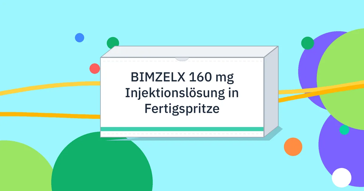 Symbolbild: Packung mit der Aufschrift BIMZELX 160 mg Injektionslösung in Fertigspritze (PZN 18193229) – Verfügbarkeit und Bezug in Apotheken in Frankfurt am Main