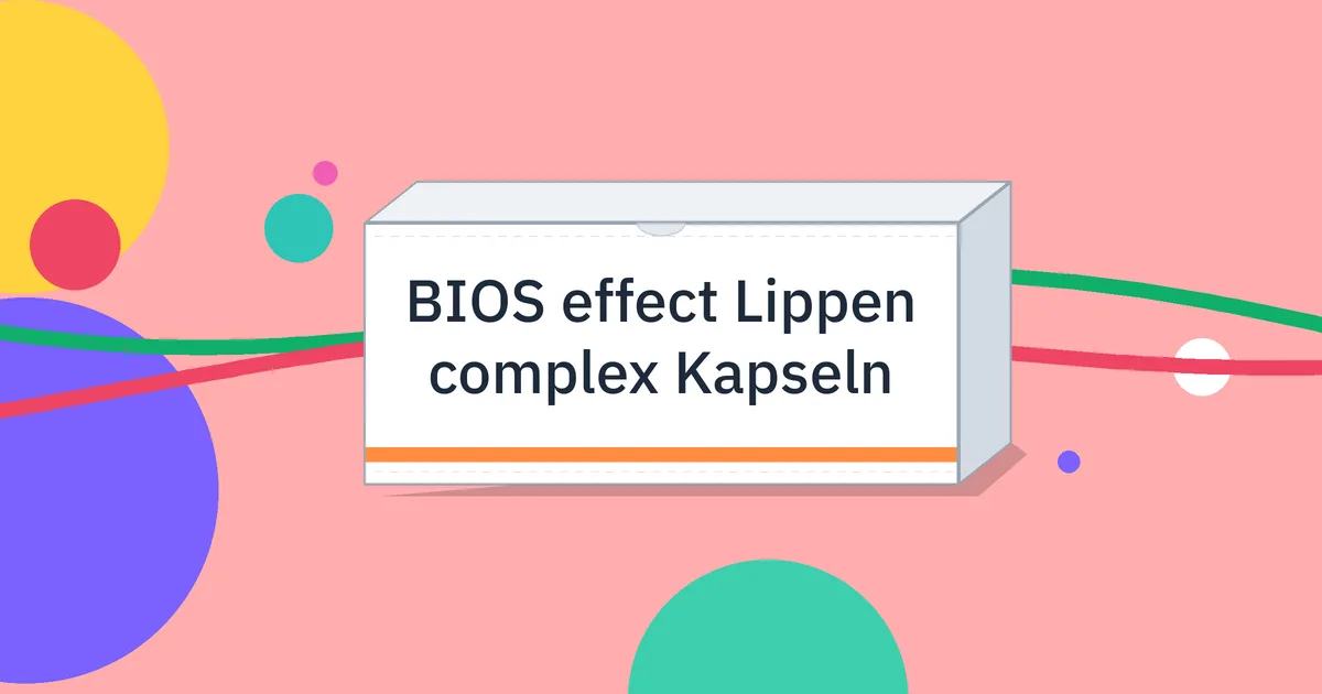 Symbolbild: Packung mit der Aufschrift BIOS effect Lippen complex Kapseln (PZN 10339780) – Verfügbarkeit und Bezug in Apotheken in Frankfurt am Main