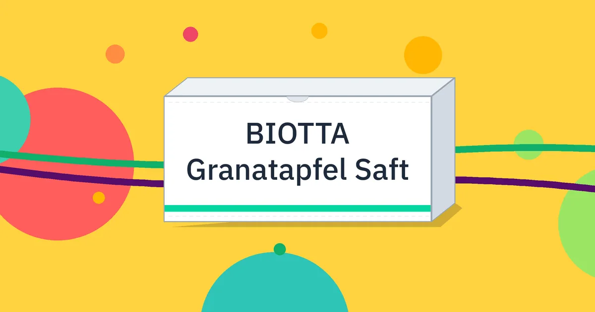 Symbolbild: Packung mit der Aufschrift BIOTTA Granatapfel Saft (PZN 12387702) – Verfügbarkeit und Bezug in Apotheken in Frankfurt am Main