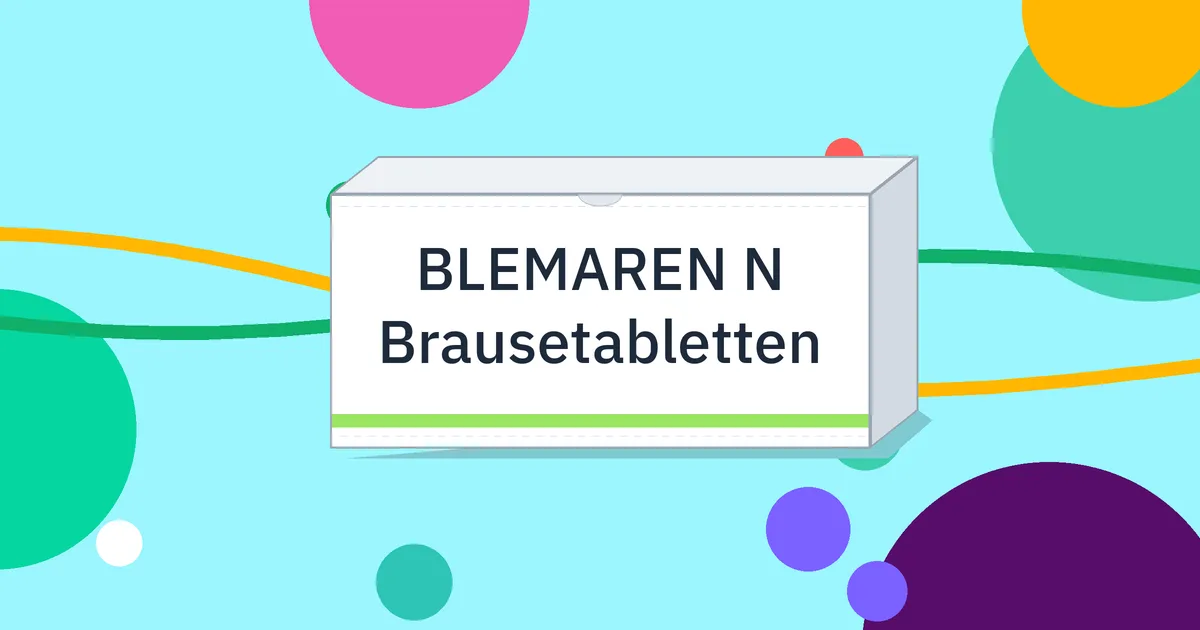 Symbolbild: Packung mit der Aufschrift BLEMAREN N Brausetabletten (PZN 06171895) – Verfügbarkeit und Bezug in Apotheken in Frankfurt am Main