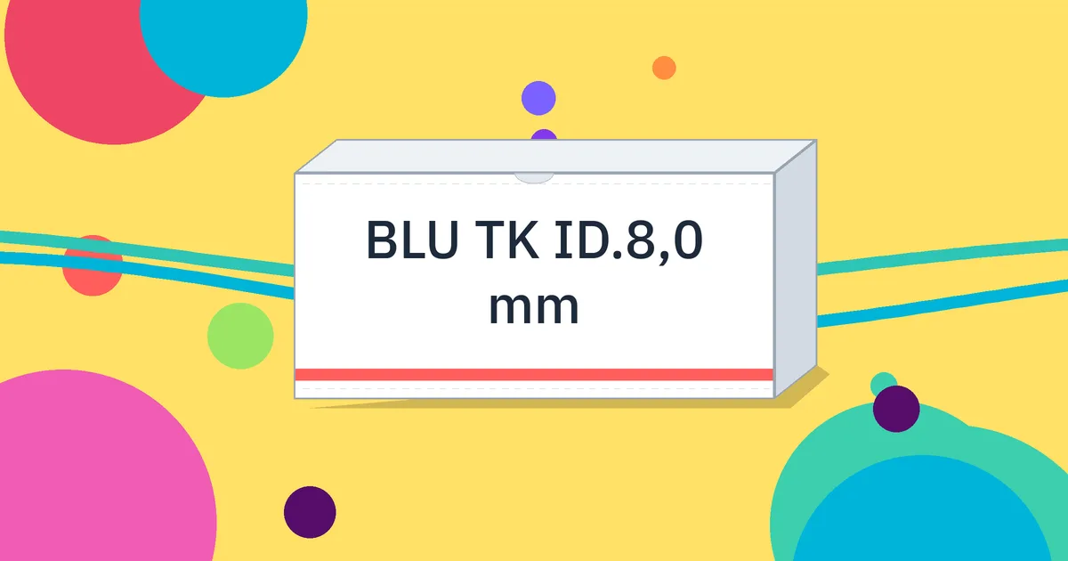 Symbolbild: Packung mit der Aufschrift BLU TK ID.8,0 mm (PZN 09178923) – Verfügbarkeit und Bezug in Apotheken in Frankfurt am Main