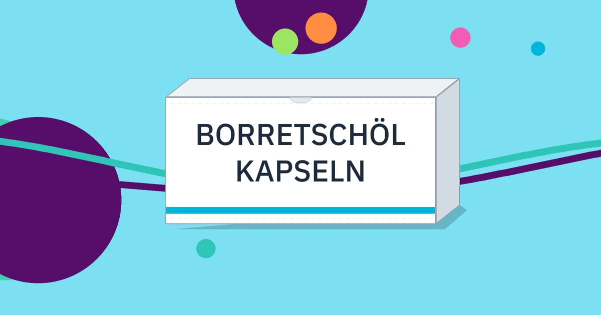 Symbolbild: Packung mit der Aufschrift BORRETSCHÖL KAPSELN (PZN 02520502) – Verfügbarkeit und Bezug in Apotheken in Frankfurt am Main
