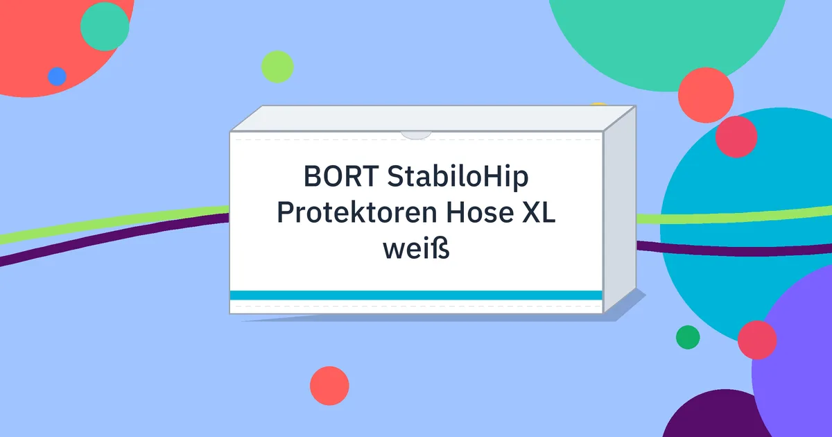 Symbolbild: Packung mit der Aufschrift BORT StabiloHip Protektoren Hose XL weiß (PZN 05563848) – Verfügbarkeit und Bezug in Apotheken in Frankfurt am Main