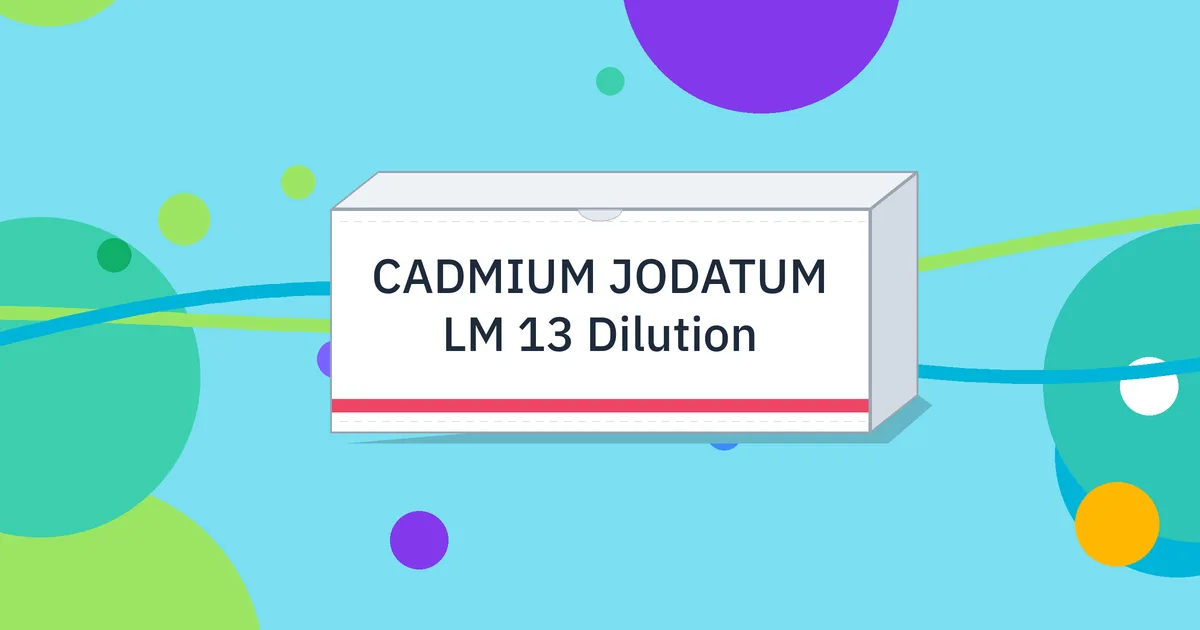 Symbolbild: Packung mit der Aufschrift CADMIUM JODATUM LM 13 Dilution (PZN 12798345) – Verfügbarkeit und Bezug in Apotheken in Frankfurt am Main