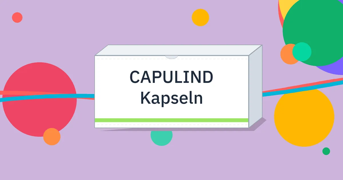 Symbolbild: Packung mit der Aufschrift CAPULIND Kapseln (PZN 16680014) – Verfügbarkeit und Bezug in Apotheken in Frankfurt am Main
