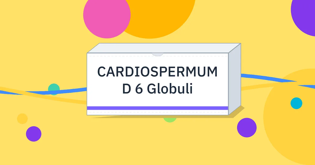 Symbolbild: Packung mit der Aufschrift CARDIOSPERMUM D 6 Globuli (PZN 04210438) – Verfügbarkeit und Bezug in Apotheken in Frankfurt am Main