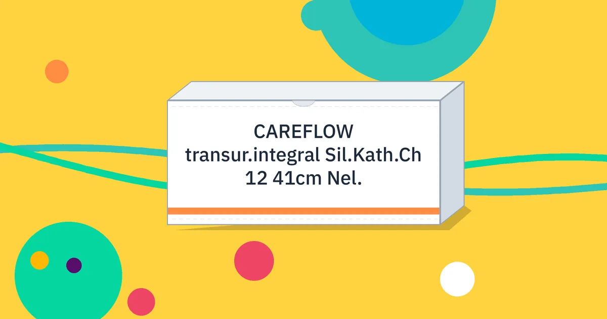 Symbolbild: Packung mit der Aufschrift CAREFLOW transur.integral Sil.Kath.Ch 12 41cm Nel. (PZN 18064437) – Verfügbarkeit und Bezug in Apotheken in Frankfurt am Main