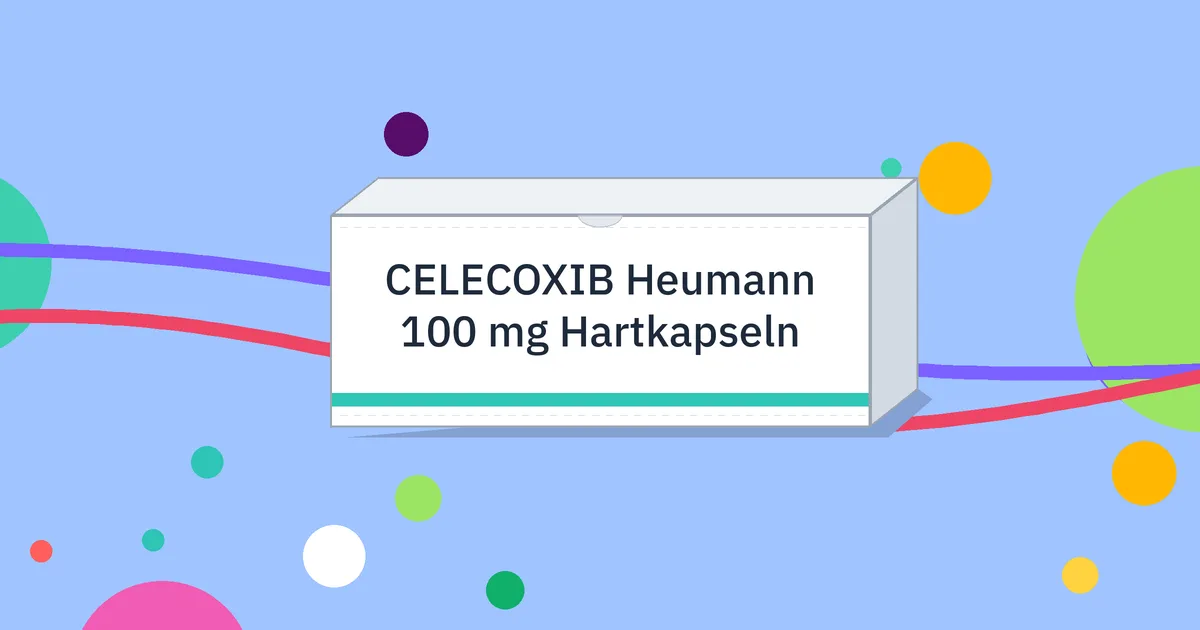 Symbolbild: Packung mit der Aufschrift CELECOXIB Heumann 100 mg Hartkapseln (PZN 10333949) – Verfügbarkeit und Bezug in Apotheken in Frankfurt am Main