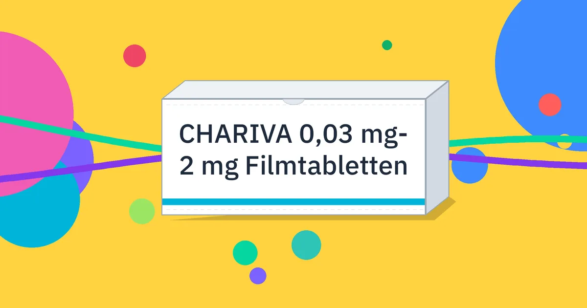 Symbolbild: Packung mit der Aufschrift CHARIVA 0,03 mg-2 mg Filmtabletten (PZN 05373898) – Verfügbarkeit und Bezug in Apotheken in Frankfurt am Main
