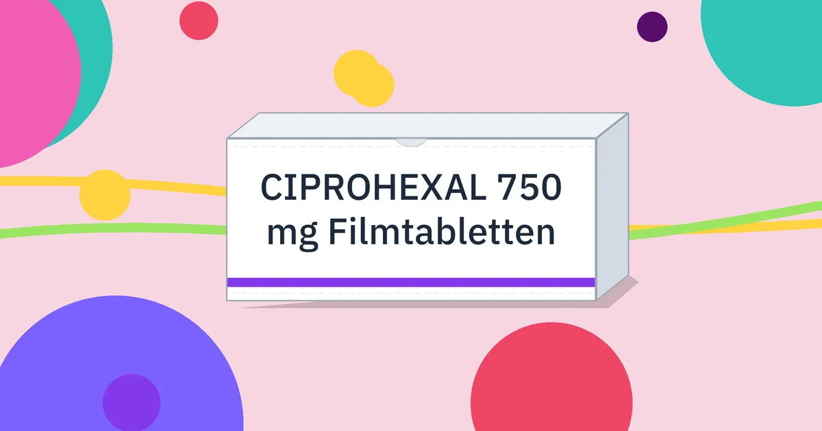 Symbolbild: Packung mit der Aufschrift CIPROHEXAL 750 mg Filmtabletten (PZN 01345847) – Verfügbarkeit und Bezug in Apotheken in Frankfurt am Main