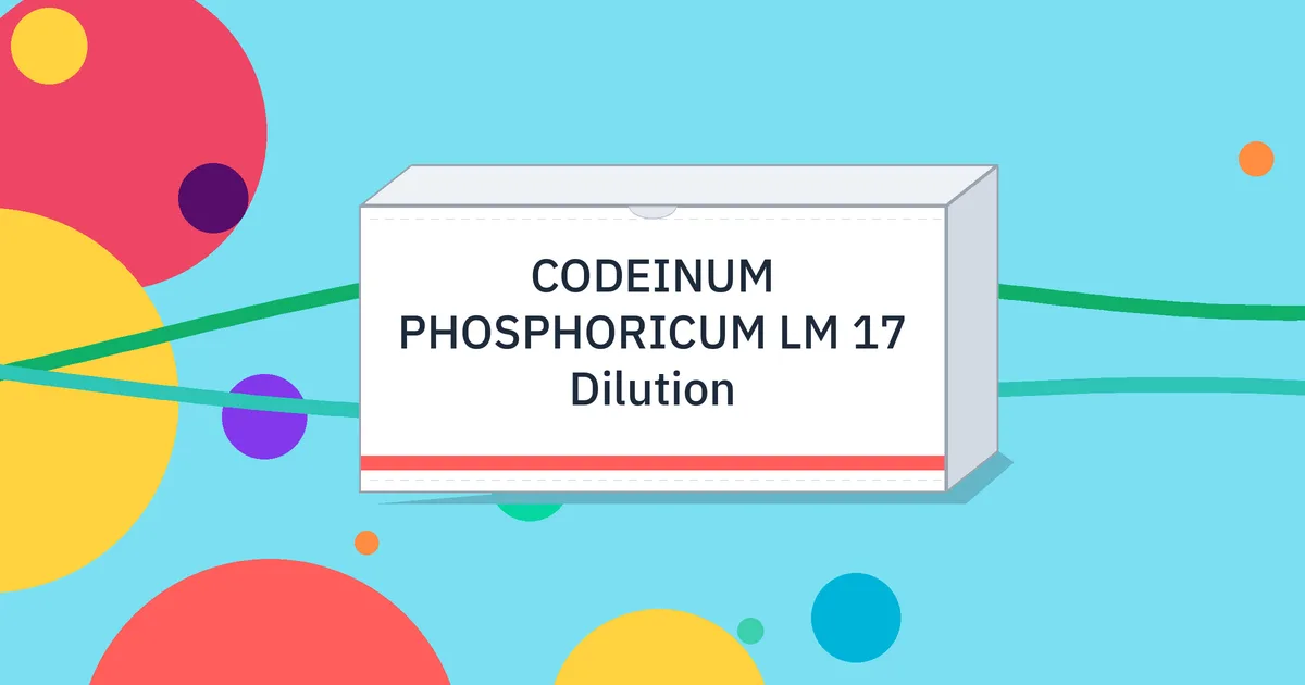 Symbolbild: Packung mit der Aufschrift CODEINUM PHOSPHORICUM LM 17 Dilution (PZN 12830020) – Verfügbarkeit und Bezug in Apotheken in Frankfurt am Main