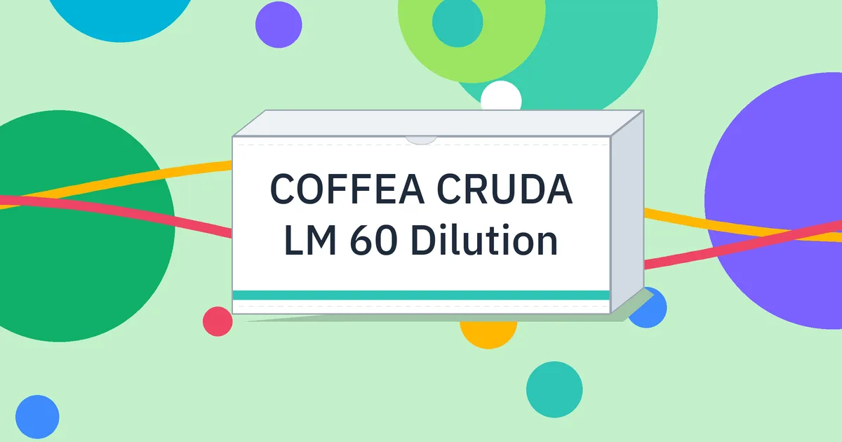 Symbolbild: Packung mit der Aufschrift COFFEA CRUDA LM 60 Dilution (PZN 12831060) – Verfügbarkeit und Bezug in Apotheken in Frankfurt am Main