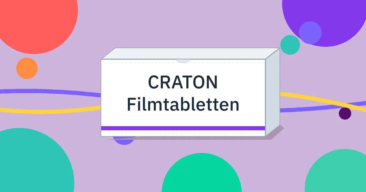 Symbolbild: Packung mit der Aufschrift CRATON Filmtabletten (PZN 00244179) – Verfügbarkeit und Bezug in Apotheken in Frankfurt am Main