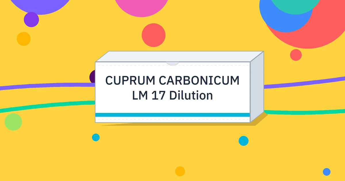 Symbolbild: Packung mit der Aufschrift CUPRUM CARBONICUM LM 17 Dilution (PZN 17853356) – Verfügbarkeit und Bezug in Apotheken in Frankfurt am Main