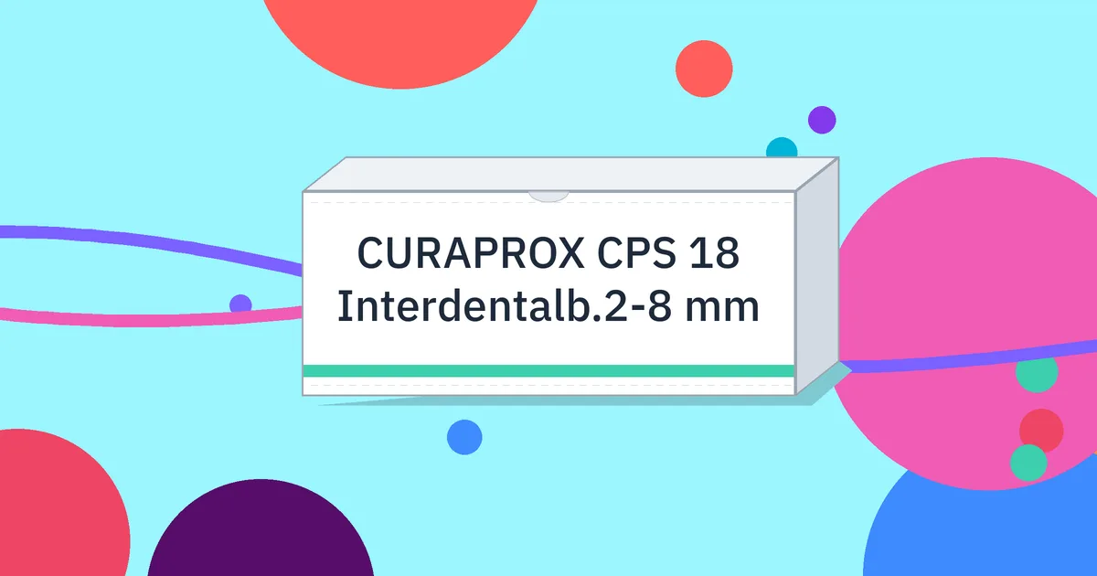 Symbolbild: Packung mit der Aufschrift CURAPROX CPS 18 Interdentalb.2-8 mm (PZN 05906567) – Verfügbarkeit und Bezug in Apotheken in Frankfurt am Main