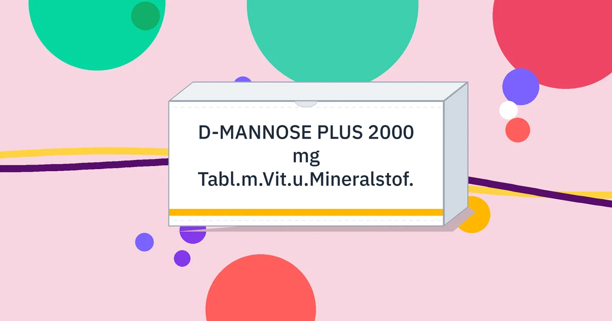 Symbolbild: Packung mit der Aufschrift D-MANNOSE PLUS 2000 mg Tabl.m.Vit.u.Mineralstof. (PZN 15743830) – Verfügbarkeit und Bezug in Apotheken in Frankfurt am Main