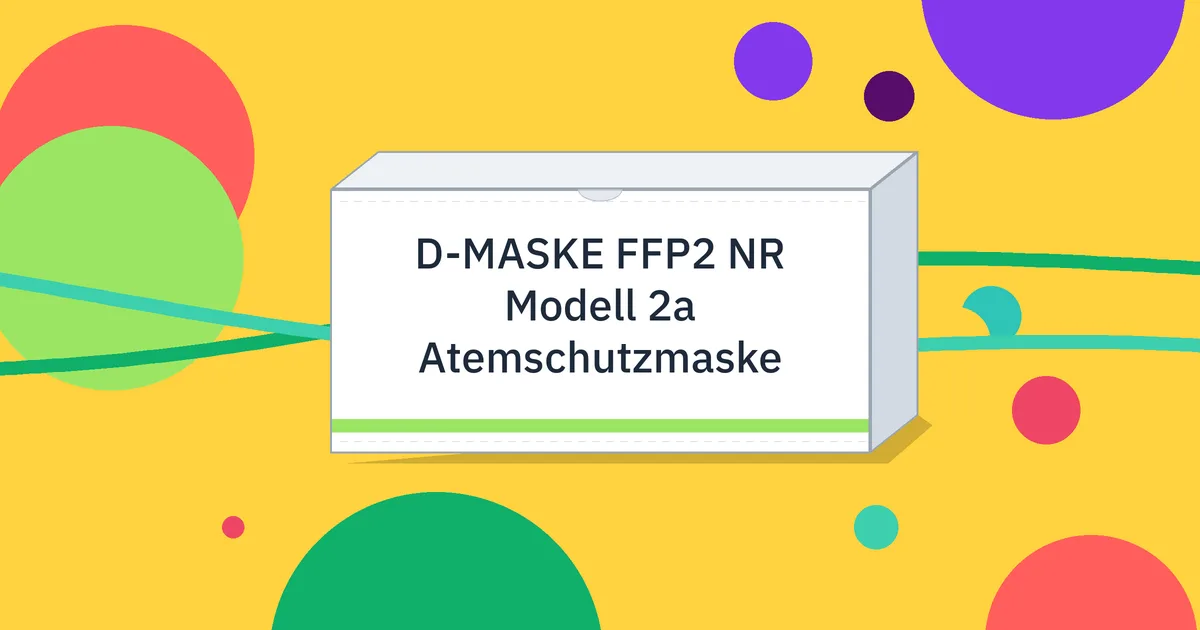 Symbolbild: Packung mit der Aufschrift D-MASKE FFP2 NR Modell 2a Atemschutzmaske (PZN 17903025) – Verfügbarkeit und Bezug in Apotheken in Frankfurt am Main