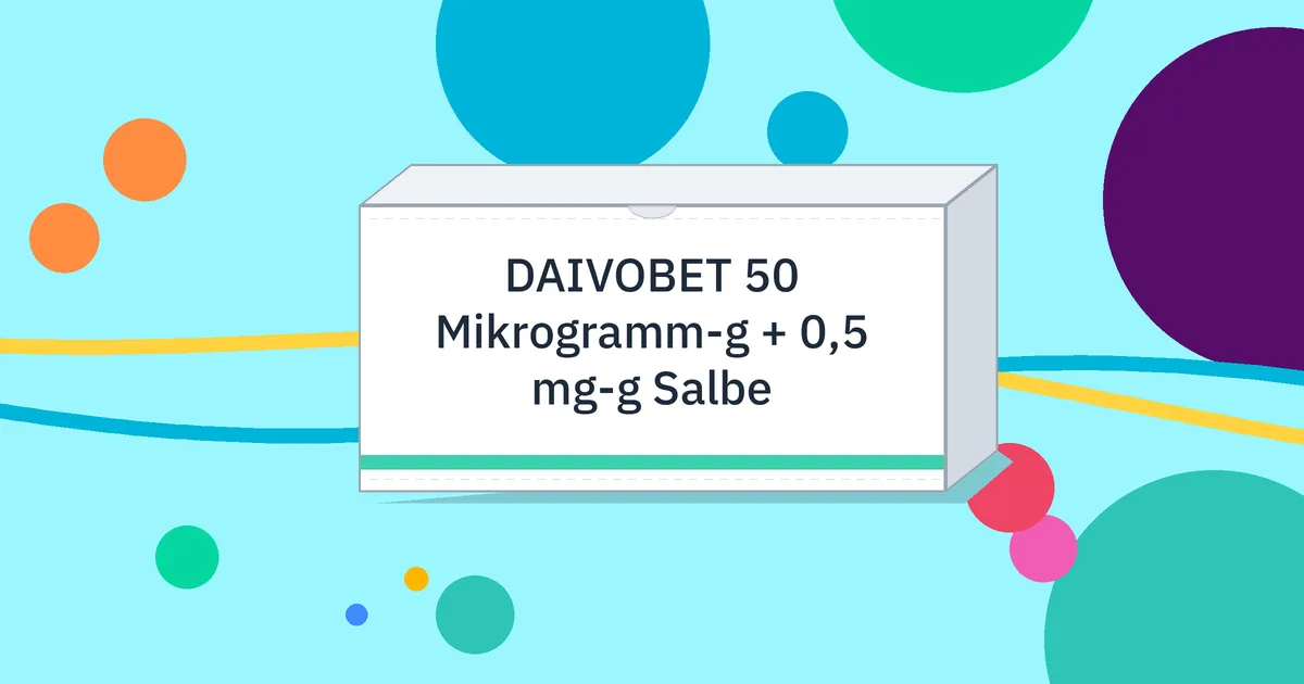 Symbolbild: Packung mit der Aufschrift DAIVOBET 50 Mikrogramm-g + 0,5 mg-g Salbe (PZN 07686354) – Verfügbarkeit und Bezug in Apotheken in Frankfurt am Main