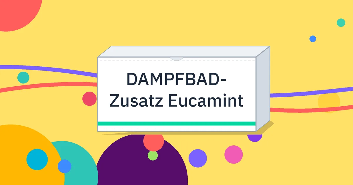 Symbolbild: Packung mit der Aufschrift DAMPFBAD-Zusatz Eucamint (PZN 17991868) – Verfügbarkeit und Bezug in Apotheken in Frankfurt am Main