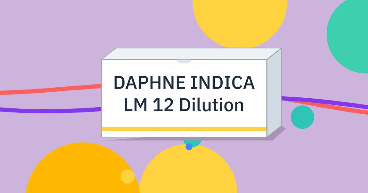 Symbolbild: Packung mit der Aufschrift DAPHNE INDICA LM 12 Dilution (PZN 13461464) – Verfügbarkeit und Bezug in Apotheken in Frankfurt am Main