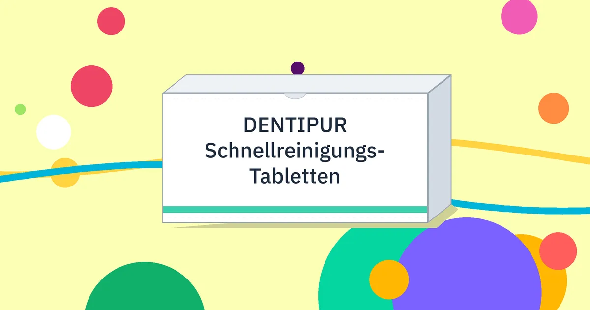 Symbolbild: Packung mit der Aufschrift DENTIPUR Schnellreinigungs-Tabletten (PZN 10031958) – Verfügbarkeit und Bezug in Apotheken in Frankfurt am Main