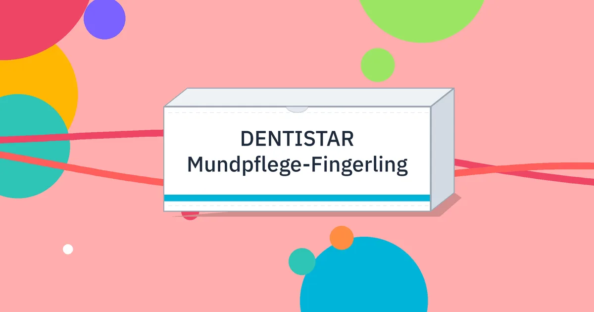 Symbolbild: Packung mit der Aufschrift DENTISTAR Mundpflege-Fingerling (PZN 16008647) – Verfügbarkeit und Bezug in Apotheken in Frankfurt am Main