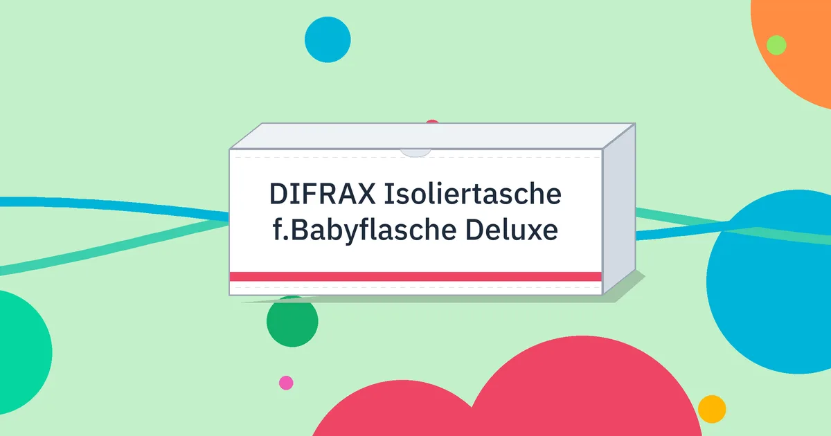 Symbolbild: Packung mit der Aufschrift DIFRAX Isoliertasche f.Babyflasche Deluxe (PZN 15734251) – Verfügbarkeit und Bezug in Apotheken in Frankfurt am Main