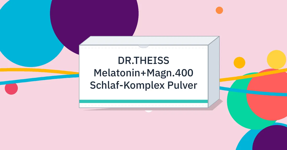 Symbolbild: Packung mit der Aufschrift DR.THEISS Melatonin+Magn.400 Schlaf-Komplex Pulver (PZN 19871329) – Verfügbarkeit und Bezug in Apotheken in Frankfurt am Main