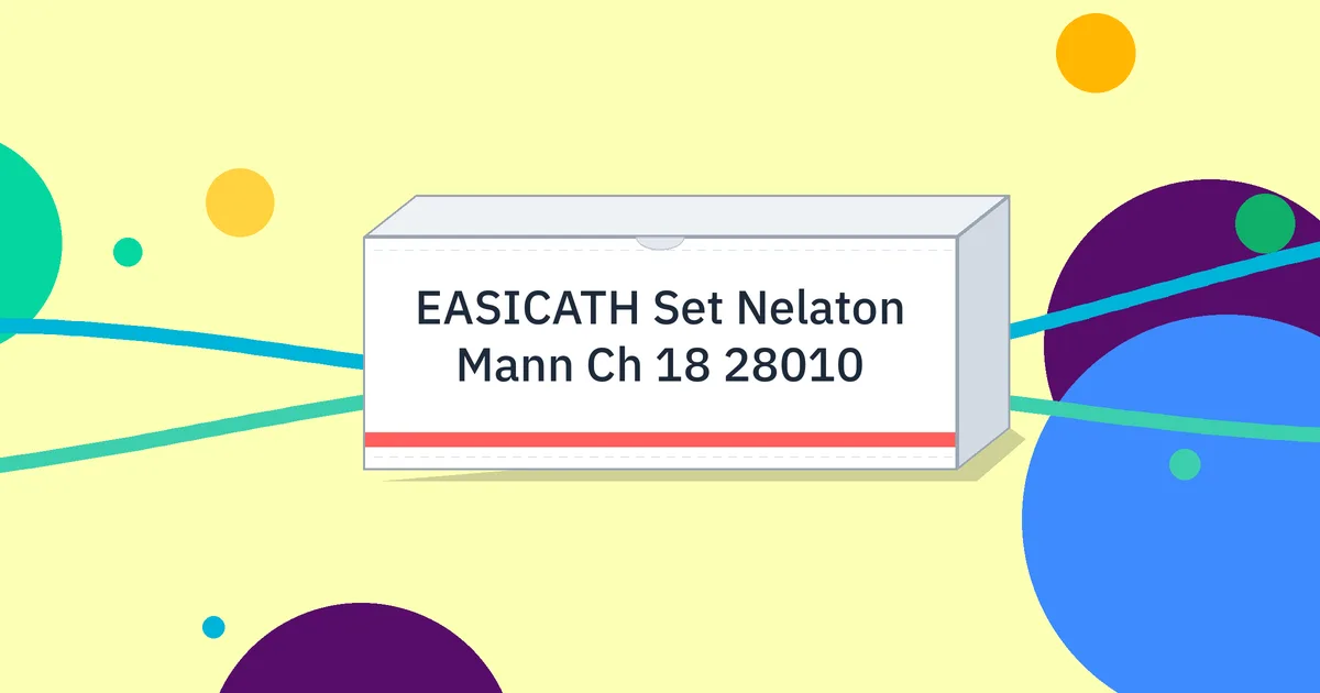 Symbolbild: Packung mit der Aufschrift EASICATH Set Nelaton Mann Ch 18 28010 (PZN 00599221) – Verfügbarkeit und Bezug in Apotheken in Frankfurt am Main