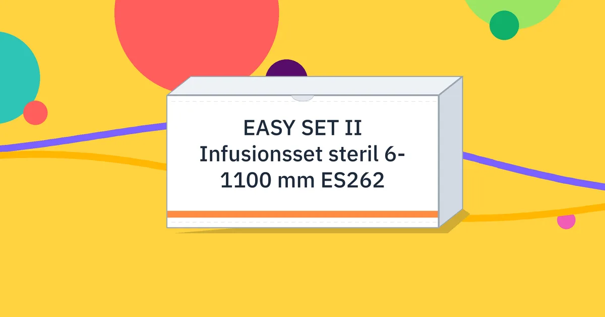 Symbolbild: Packung mit der Aufschrift EASY SET II Infusionsset steril 6-1100 mm ES262 (PZN 17149545) – Verfügbarkeit und Bezug in Apotheken in Frankfurt am Main
