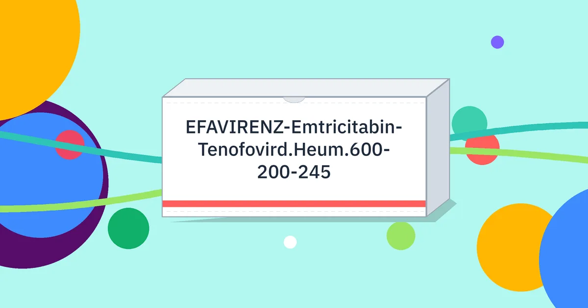 Symbolbild: Packung mit der Aufschrift EFAVIRENZ-Emtricitabin-Tenofovird.Heum.600-200-245 (PZN 17949547) – Verfügbarkeit und Bezug in Apotheken in Frankfurt am Main