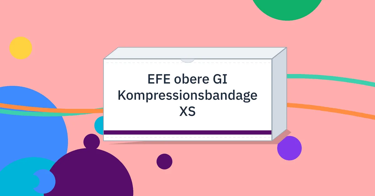 Symbolbild: Packung mit der Aufschrift EFE obere GI Kompressionsbandage XS (PZN 13925780) – Verfügbarkeit und Bezug in Apotheken in Frankfurt am Main