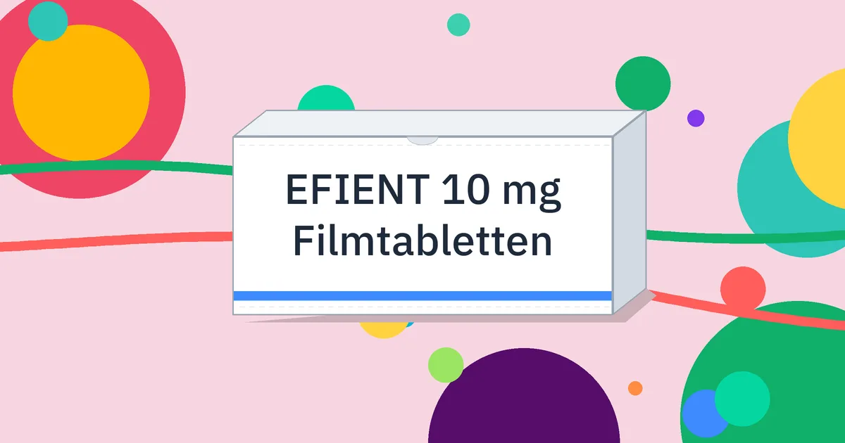 Symbolbild: Packung mit der Aufschrift EFIENT 10 mg Filmtabletten (PZN 09276206) – Verfügbarkeit und Bezug in Apotheken in Frankfurt am Main