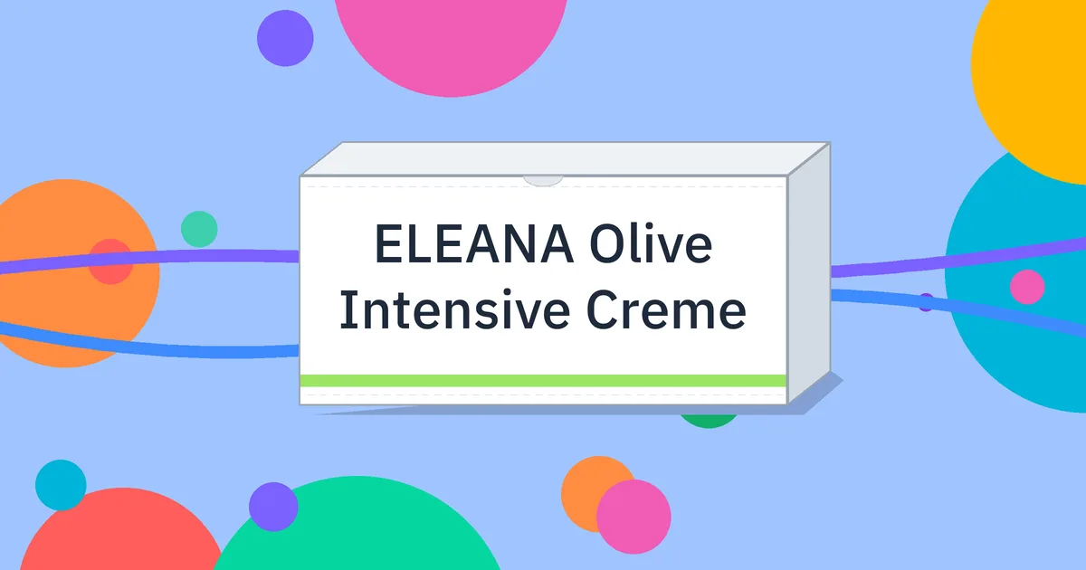 Symbolbild: Packung mit der Aufschrift ELEANA Olive Intensive Creme (PZN 01813076) – Verfügbarkeit und Bezug in Apotheken in Frankfurt am Main