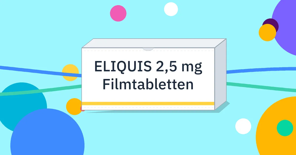 Symbolbild: Packung mit der Aufschrift ELIQUIS 2,5 mg Filmtabletten (PZN 19229366) – Verfügbarkeit und Bezug in Apotheken in Frankfurt am Main