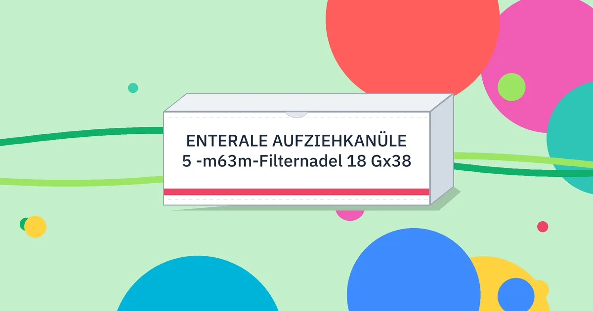 Symbolbild: Packung mit der Aufschrift ENTERALE AUFZIEHKANÜLE 5 -m63m-Filternadel 18 Gx38 (PZN 20003408) – Verfügbarkeit und Bezug in Apotheken in Frankfurt am Main